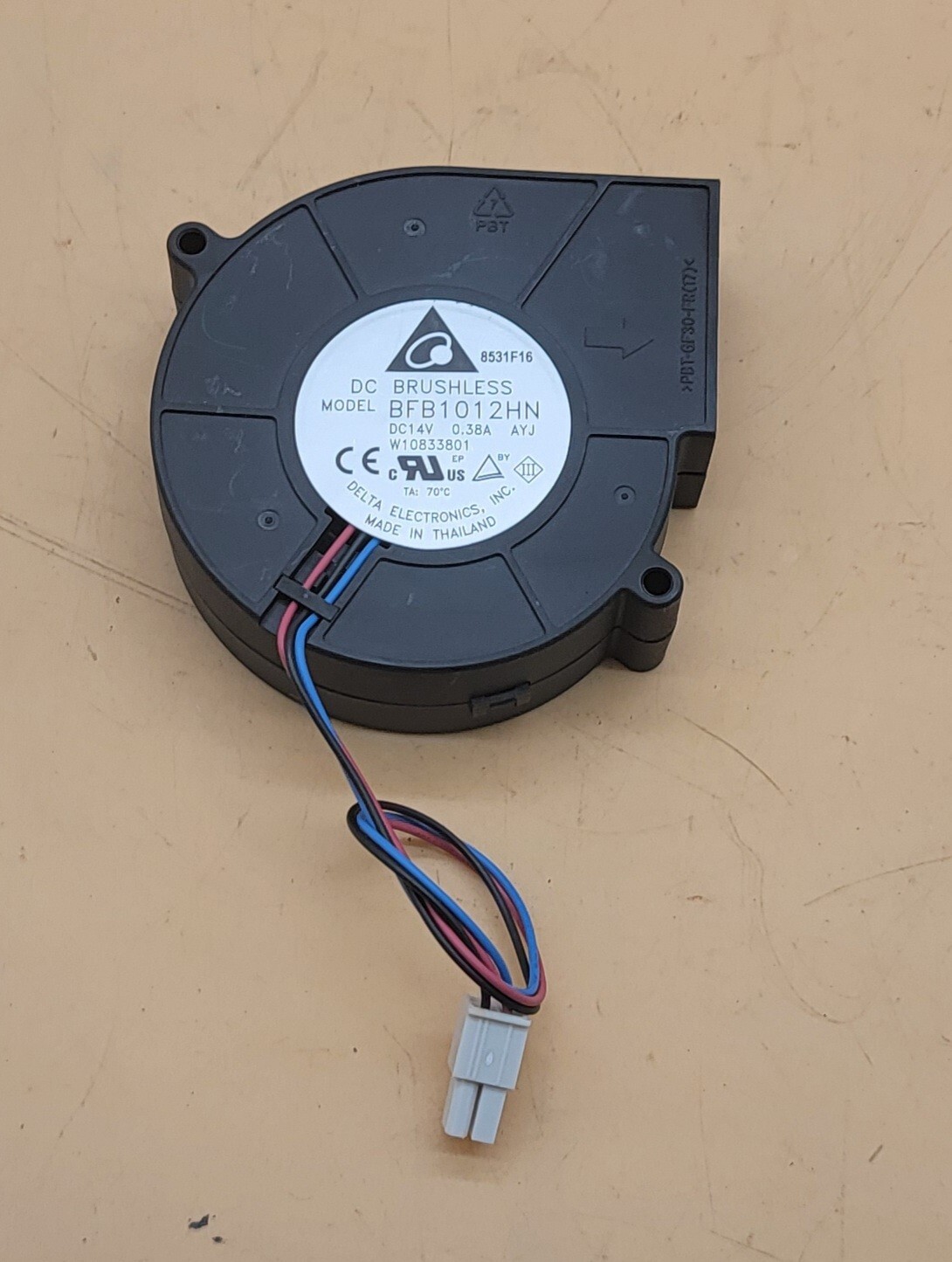 Genuine Refrigerator Kitchen Aid Fan Motor Part#W10833801 | Appliance ...